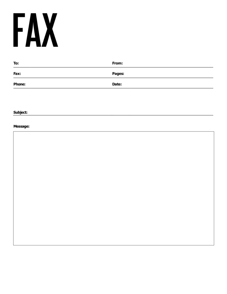 Fax Cover Sheets | Free Templates for Fax Communications